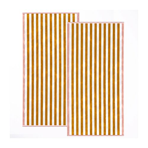 Click here for Linery Cotton Stripe Border 2-pc. Quick Dry Beach... prices