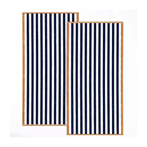 Click here for Linery Cotton Stripe Border 2-pc. Quick Dry Beach... prices