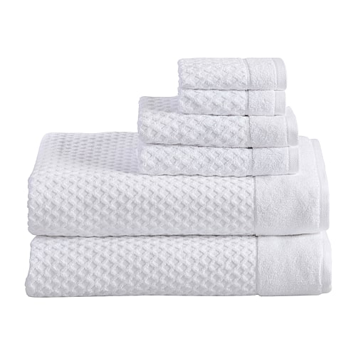 Click here for Linery Cotton Textured 6-pc. Quick Dry Bath Towel... prices
