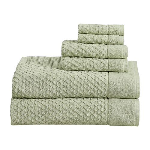 Click here for Linery Cotton Textured 6-pc. Quick Dry Bath Towel... prices