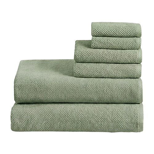 Click here for Linery Cotton Loop Textured 6-pc. Quick Dry Bath T... prices