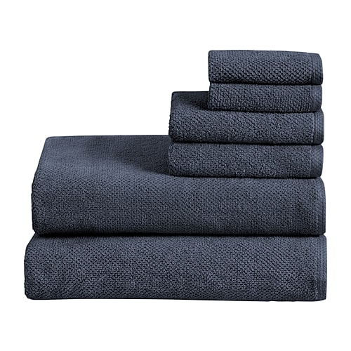 Click here for Linery Cotton Loop Textured 6-pc. Quick Dry Bath T... prices