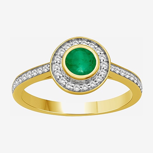 Click here for (I-J / I2-I3) Womens 1/5 CT. Genuine Green Emerald... prices