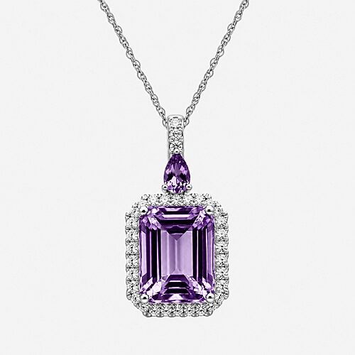 Click here for Womens Genuine Purple Amethyst Sterling Silver Pen... prices