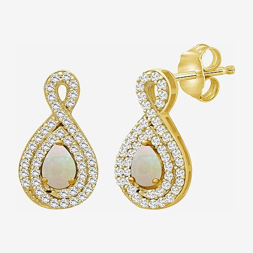 Click here for (I-J / I2-I3) 1/4 CT. T.W. Genuine White Opal 10K... prices