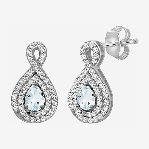 Click here for (I-J / I2-I3) 1/4 CT. T.W. Genuine Blue Aquamarine... prices