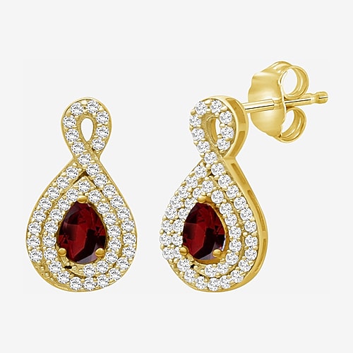 Click here for (I-J / I2-I3) 1/4 CT. T.W. Genuine Red Garnet 10K... prices