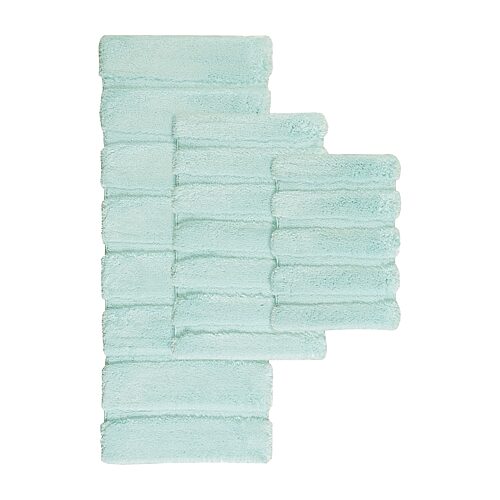 Madison Park Pearl Tufted Channel Bath Rug  24 x 58 - Seafoam