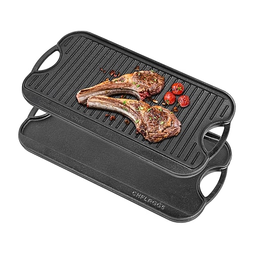 Reversible Grill Griddle - Black