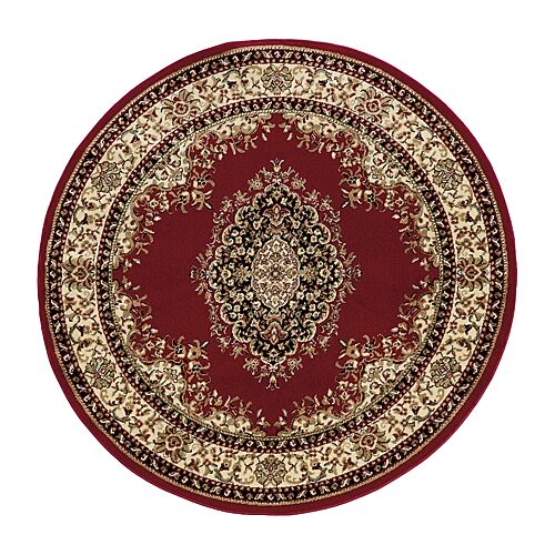 Closeout! Km Home Pesaro 1595 53x53 Round Area Rug - Red