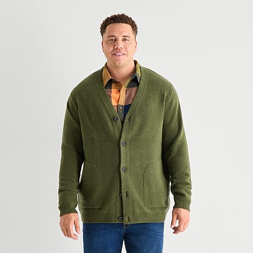 Click here for mutual weave Mens V Neck Long Sleeve Button Big an... prices