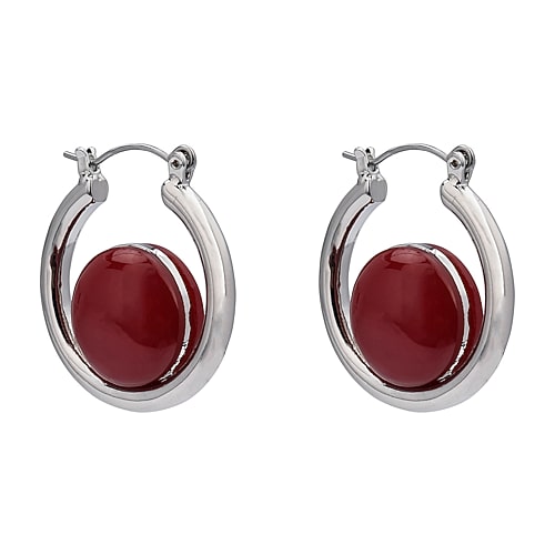 Click here for Mixit Womens 31.7mm Hoop Earrings  One Size  Red prices