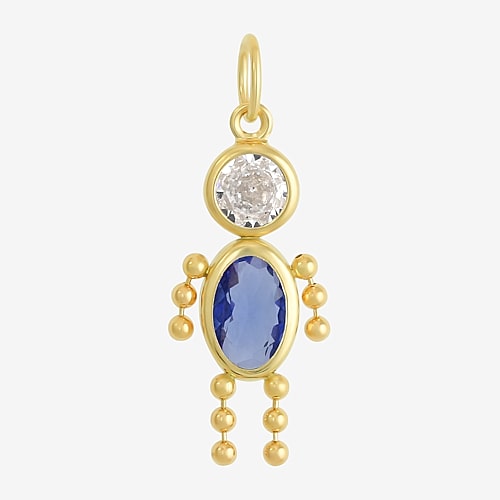 Click here for 10K Gold September Birthstone Babies Boy Charm  On... prices