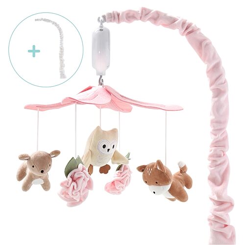 The Peanutshell Little Forest Baby Mobile  One Size  Pink