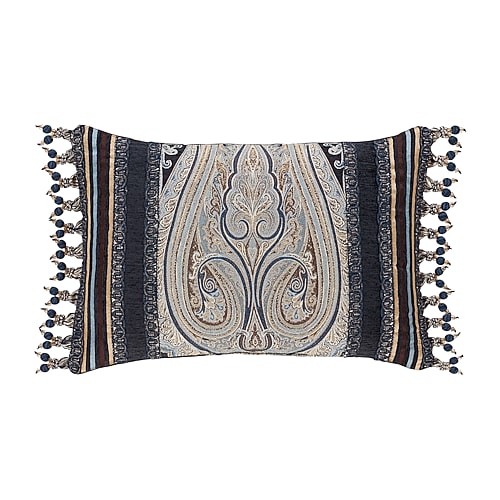 Click here for Queen Street Lakeview Indigo Rectangular Throw Pil... prices