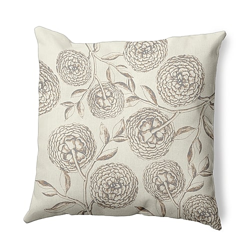 Click here for Antique Flowers Square Throw Pillow  One Size  Gra... prices