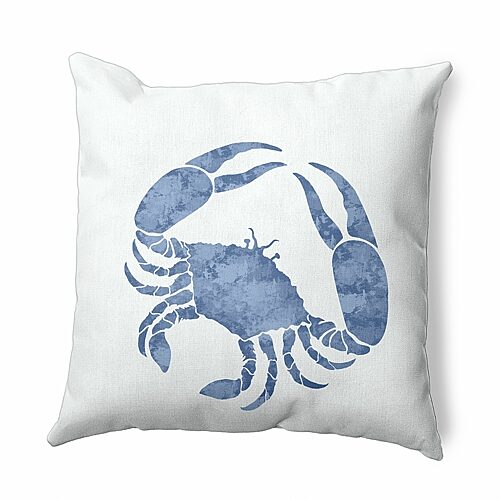 Click here for Crab Square Throw Pillow  One Size  Blue prices