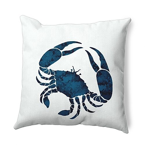 Click here for Crab Square Throw Pillow  One Size  Blue prices