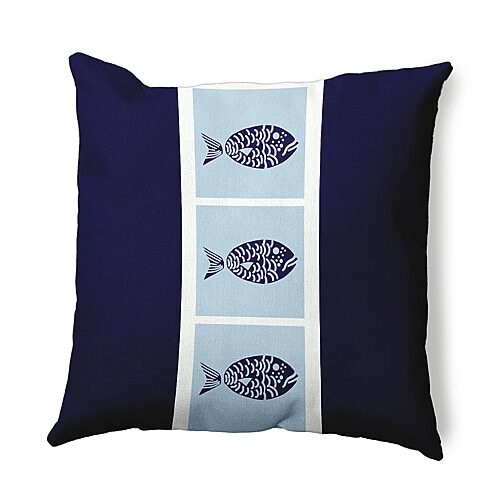 Click here for Fish Chips Square Throw Pillow  One Size  Blue prices