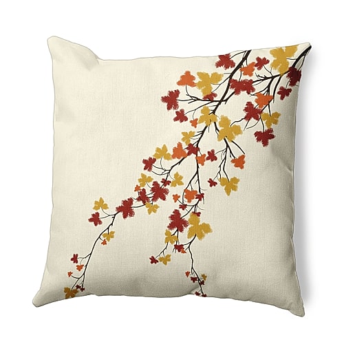 Click here for Maple Hues Square Throw Pillow  One Size  Orange prices