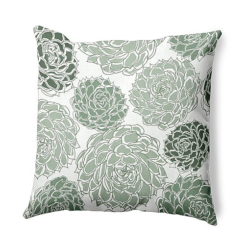 Click here for Olivia Square Throw Pillow  One Size  Green prices