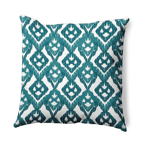 Hipster Square Throw Pillow  One Size  Blue