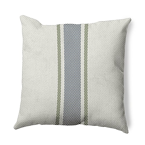 Grain Sack Square Throw Pillow  One Size  White