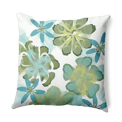 Click here for Ani Square Throw Pillow  One Size  Green prices