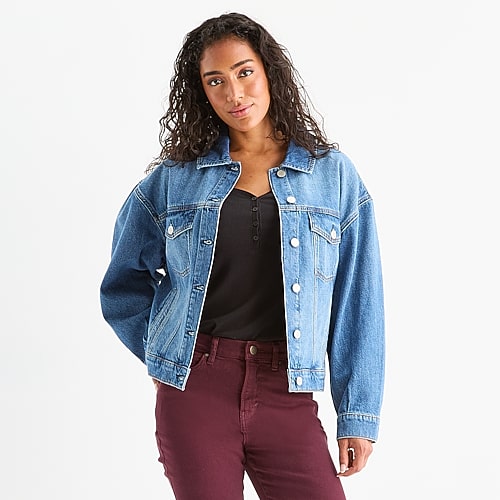 Click here for a.n.a Womens Denim Midweight Jacket  Medium  Blue prices