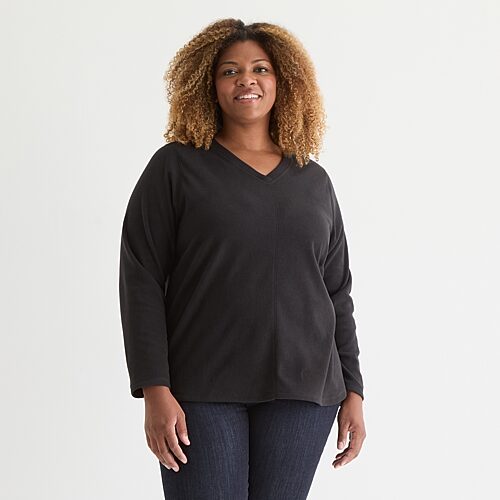 Click here for St. Johns Bay Womens Polar Fleece V Neck Long Slee... prices