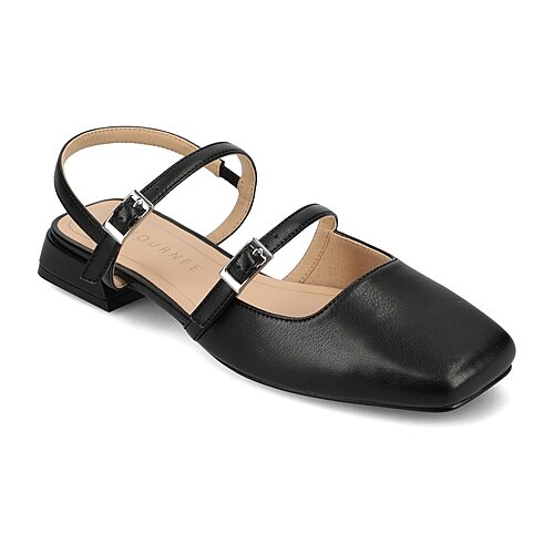 Journee Collection Gretchenn Womens Square Closed Toe Mary Jane Shoes  8 Medium  Black