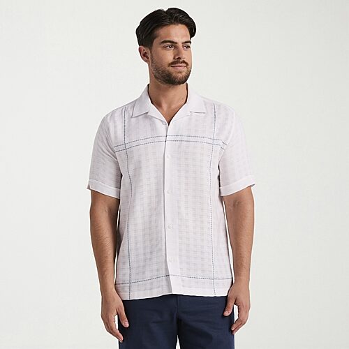 Click here for Cubavera Mens Cotton Blend Embroidered Shirt - Bri... prices