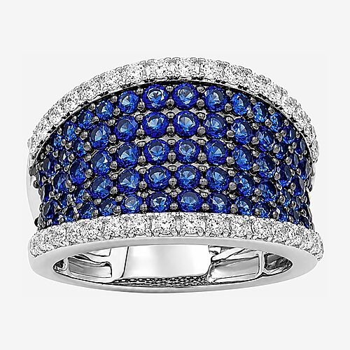 Click here for Womens 3MM Lab Created Blue Sapphire Sterling Silv... prices