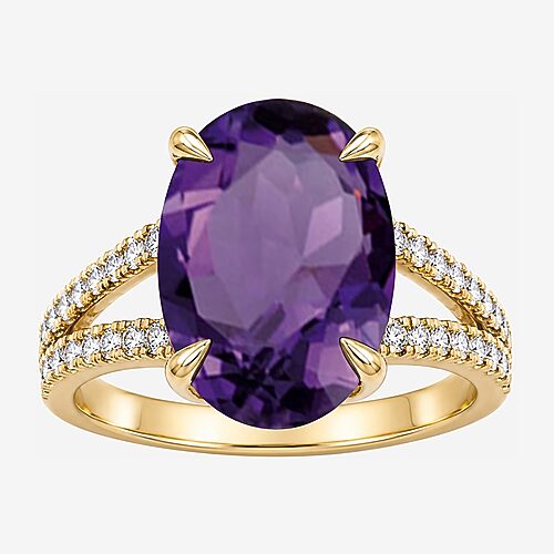 Click here for Womens Genuine Purple Amethyst 14K Gold Over Silve... prices