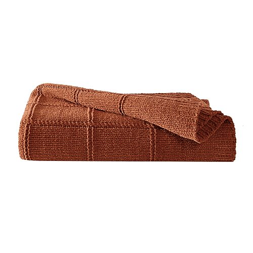 Click here for Brooklyn Loom Grid Chenille Knit Throw  One Size... prices