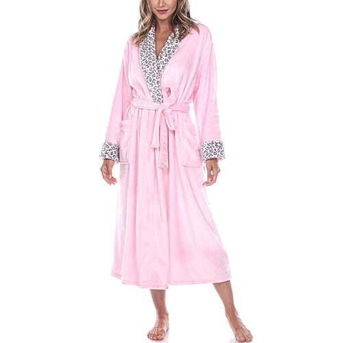 Click here for Plus Size White Mark Leopard Cozy Lounge Robe prices