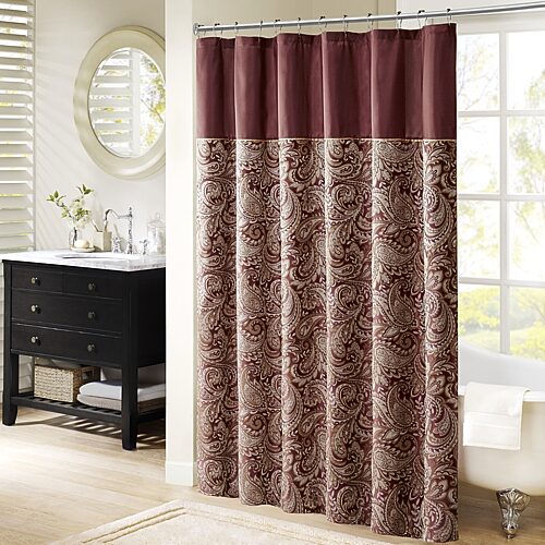 Click here for Madison Park Aubrey Jacquard Beaded Shower Curtain... prices