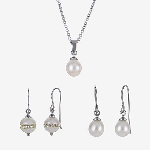 Click here for 3-Pc. Cultured Freshwater Pearl Boxed Set  One Siz... prices
