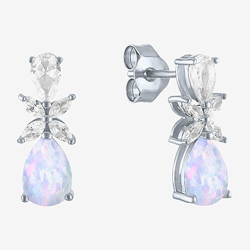 Click here for Gemstone Sterling Silver Pear Drop Earrings  One S... prices