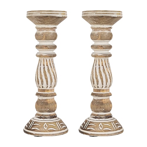 Click here for Northlight Brown Etched Antique 2-pc. Candle Holde... prices