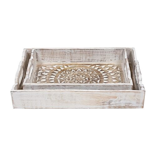 Click here for Northlight Brushed White Mandala With Metal Handle... prices