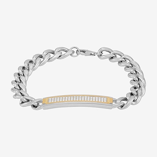 Click here for Mens 14K Gold Over Silver 8 1/2 Inch Hollow Curb I... prices