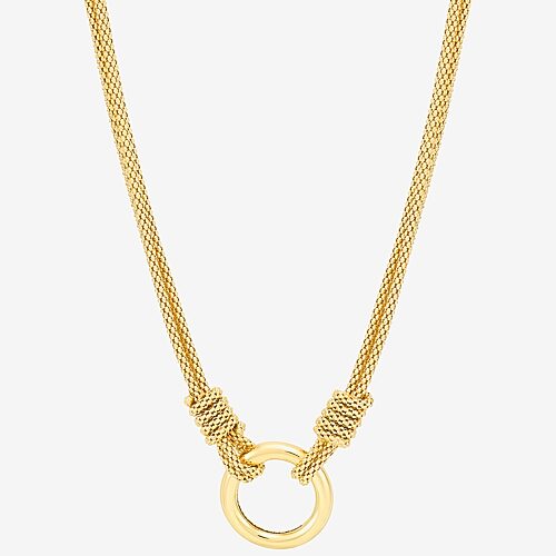 Click here for Womens 14K Gold Over Silver Circle Round 16 Inch P... prices