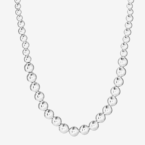 Click here for Womens Sterling Silver 18 Inch Beaded Necklace  18 prices