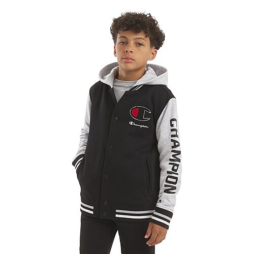 Click here for Champion Big Kid Boys Fleece Midweight Varsity Jac... prices