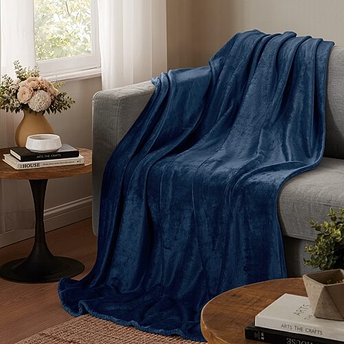 Click here for Truly Soft Solid Velvet Plush Throw  One Size  Blu... prices