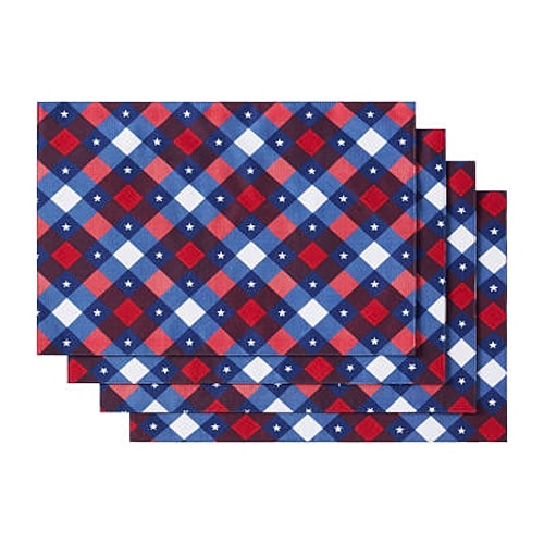 Click here for Town And Country Patriotic Plaid 4 Pack Placemat... prices