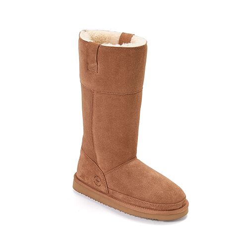 Click here for Dearfoams Rayna Genuine Suede Womens Bootie Slippe... prices