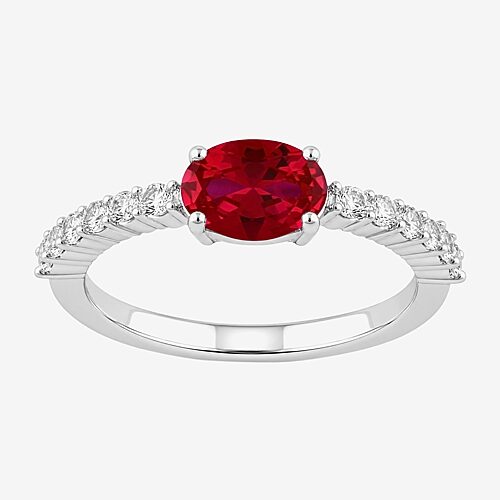 Click here for Womens Gemstone Sterling Silver Oval Side Stone Co... prices