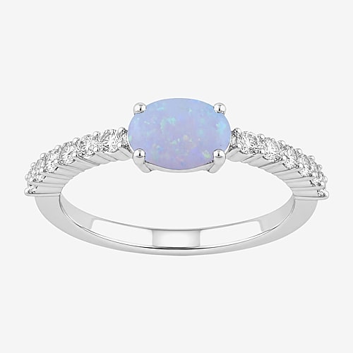 Click here for Womens Gemstone Sterling Silver Oval Side Stone Co... prices